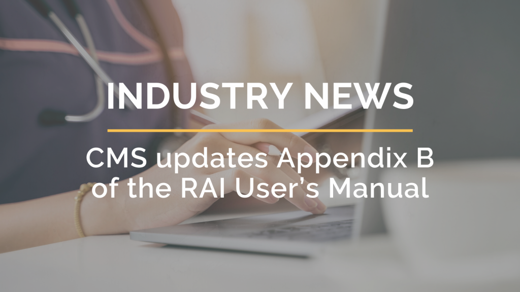 CMS updates Appendix B of the RAI User’s Manual – Simple, a Netsmart ...